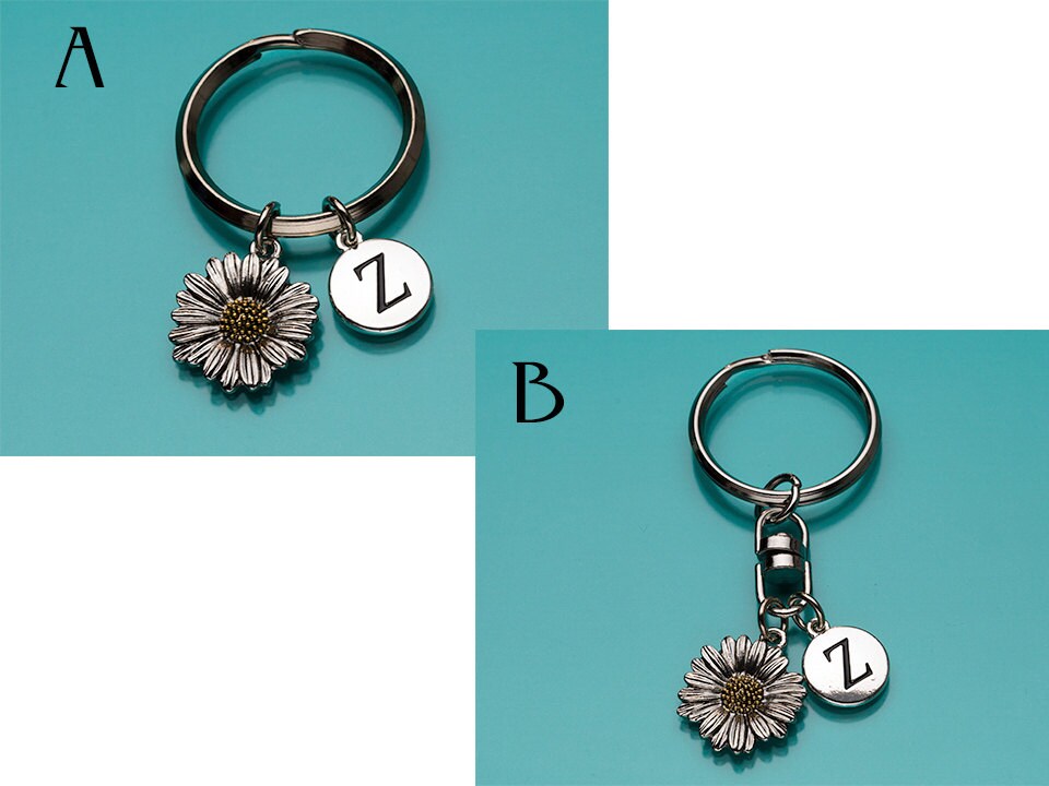 Daisy Keychain Daisy Key Ring Flower Keychain Garden - Etsy