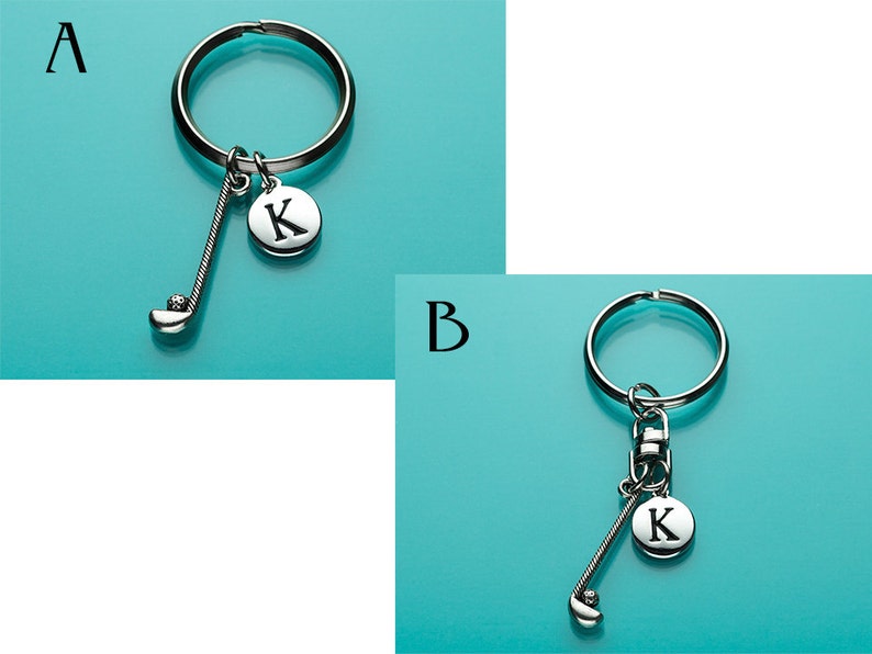 Golf Club and Ball Keychain Golf Club and Ball Key Ring - Etsy