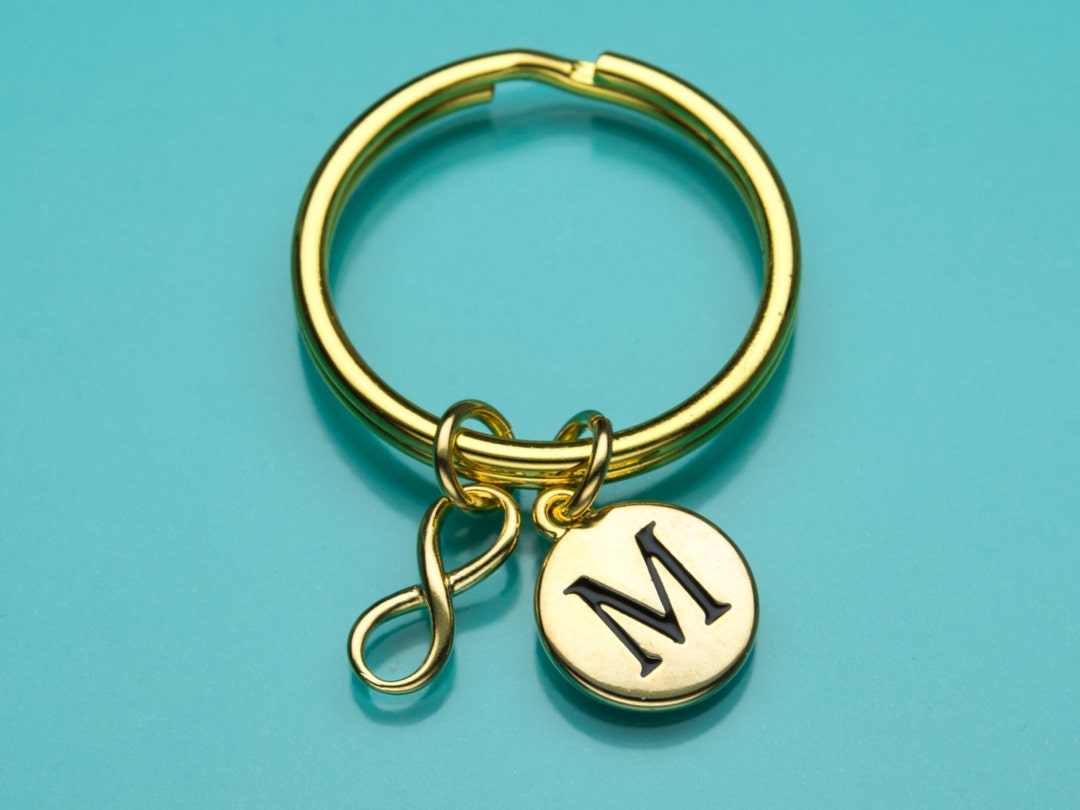 Infinity Keychain, Gold Infinity Key Ring, Tiny Infinity Symbol ...