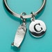 Skate Board Keychain, Skateboard Key Ring, Sports, Initial Keychain ...