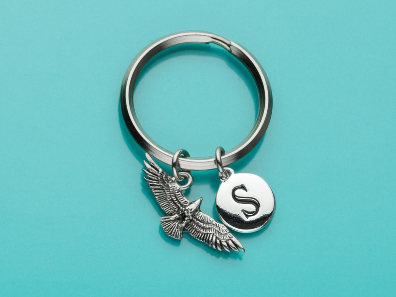 Flying Eagle Keychain Eagle Key Ring Bird Charm America | Etsy