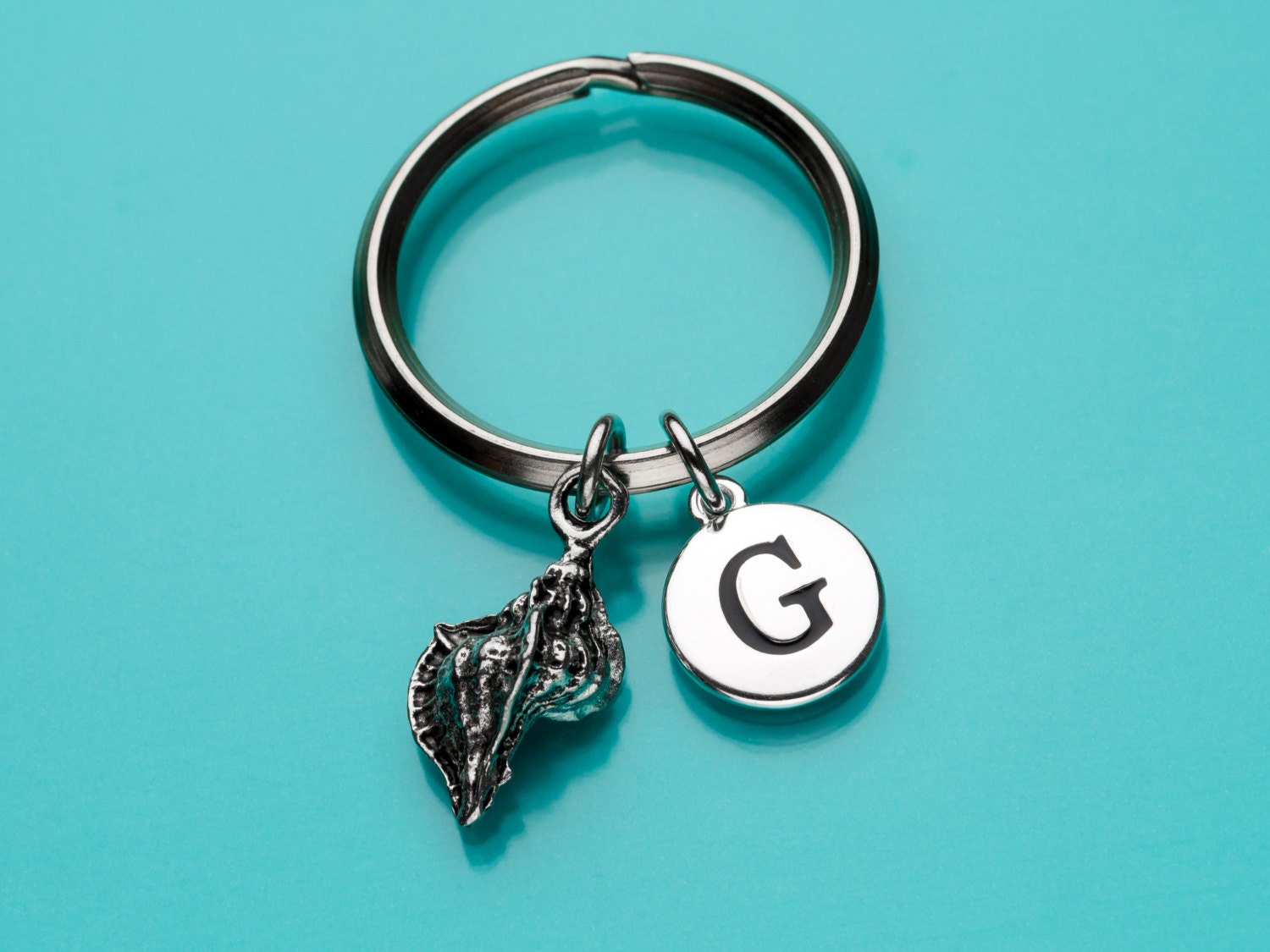 Sea Shell Keychain Sea Shell Key Ring Conch Shell Sea | Etsy