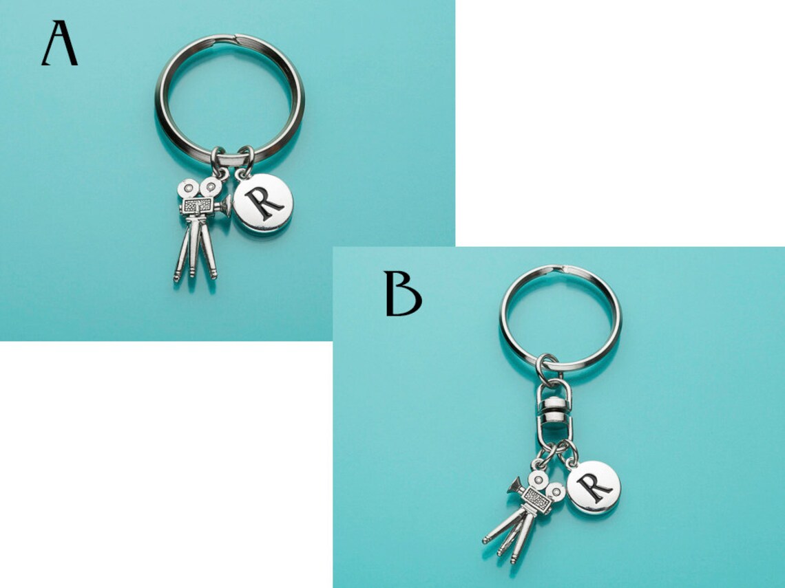 Movie Camera Keychain Movie Camera Key Ring Filmmaker's | Etsy