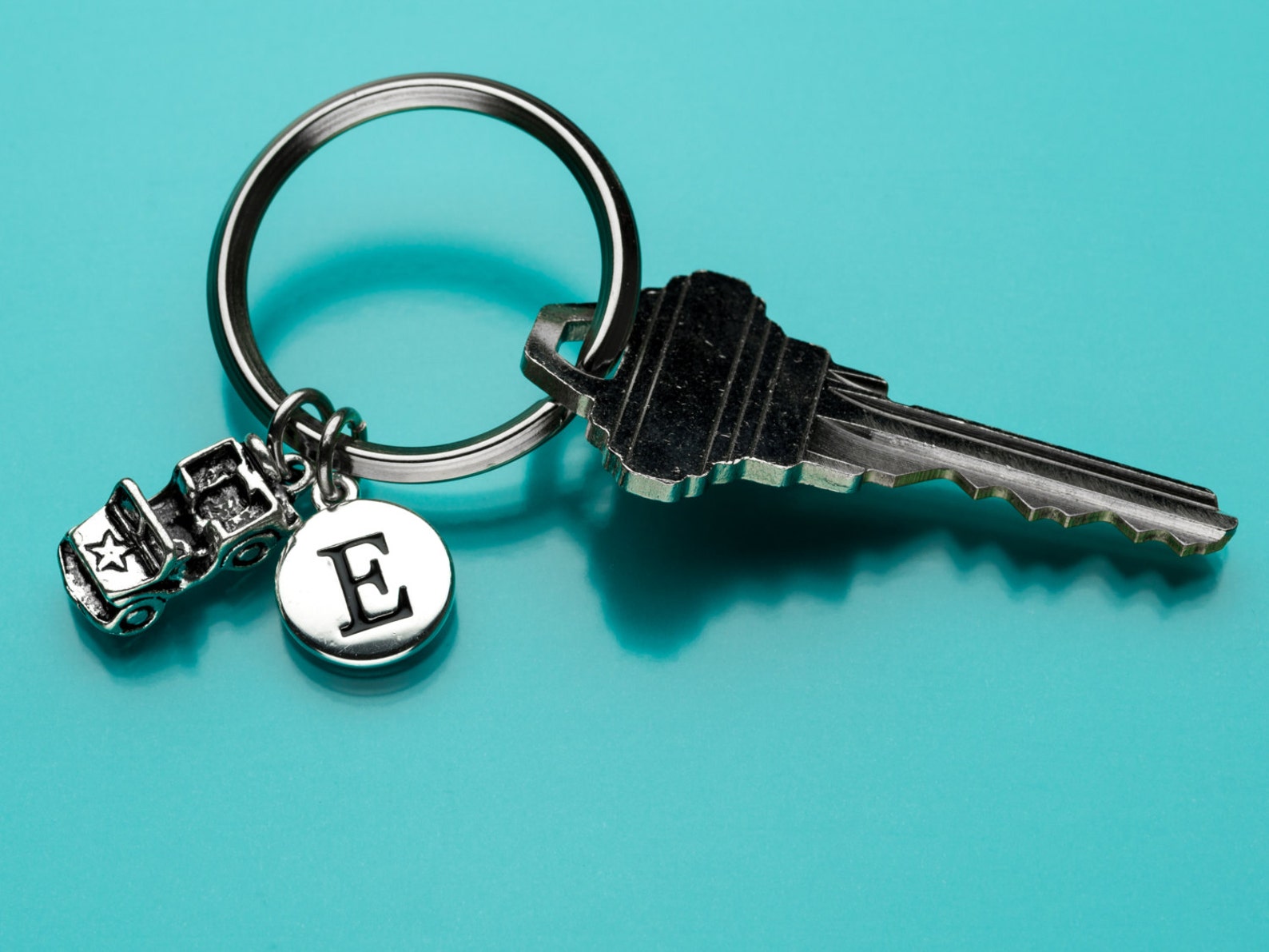 Army Jeep Keychain, Army Jeep Key Ring, Car Charm, Initial Keychain ...