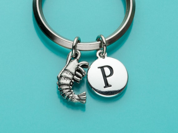 Shrimp Keychain Shrimp Key Ring Small Prawn Sea Creature | Etsy