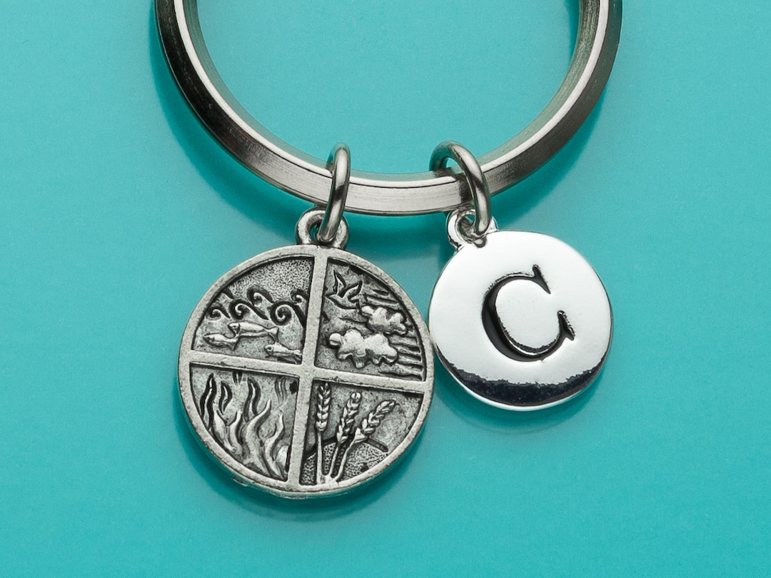 Earth, Wind, Fire & Water, the Four Elements Key Ring, the Four ...