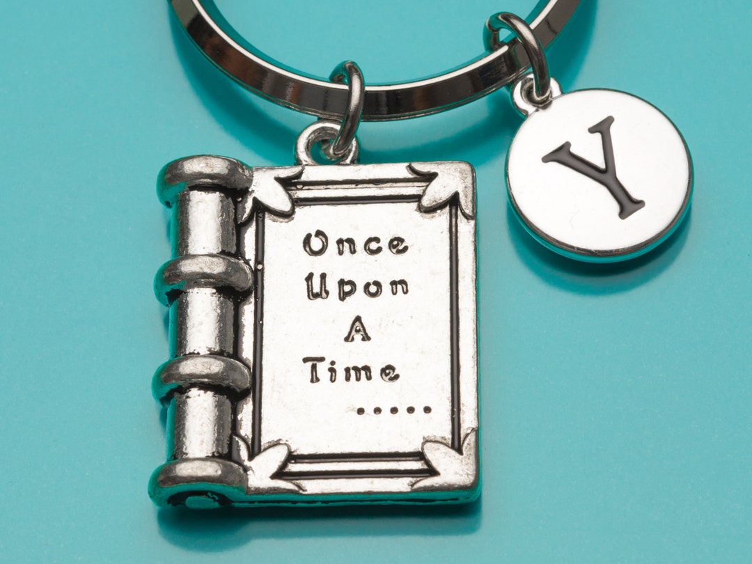 Book Keychain, Once Upon a Time Key Ring, Reading Charm, Fairy Tale ...