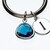 Sapphire Crystal Gem Keychain, Sapphire Crystal Gem Key Ring, Initial ...