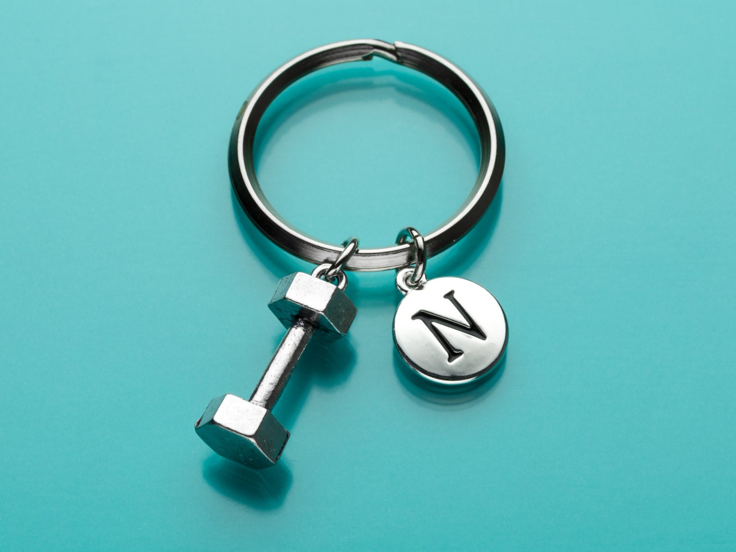 Dumbbell Keychain, Dumbbell Key Ring, Exercise Equipment Charm, Sports ...