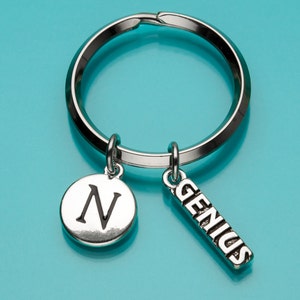 Genius Keychain, Genius Key Ring, Genius Key Chain, High IQ Keychain ...