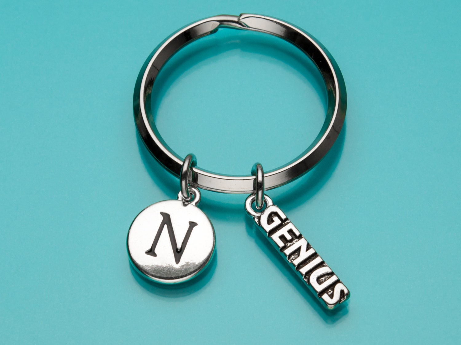 Genius Keychain Genius Key Ring Genius Key Chain High IQ - Etsy