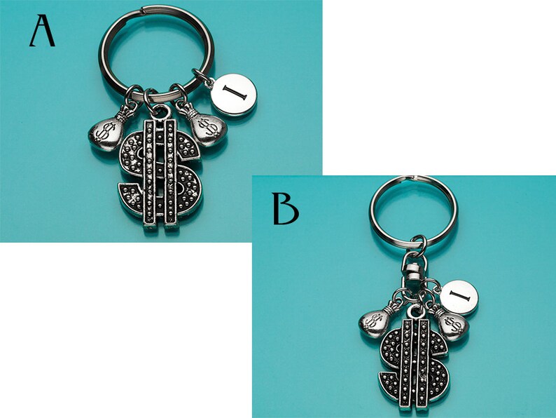 Money Keychain Money Sign Key Ring Money Bags Riches Charm | Etsy