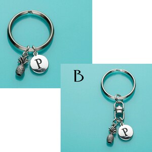 Pineapple Keychain, Pineapple Key Ring, Food Charm, Fruit, Personalized ...