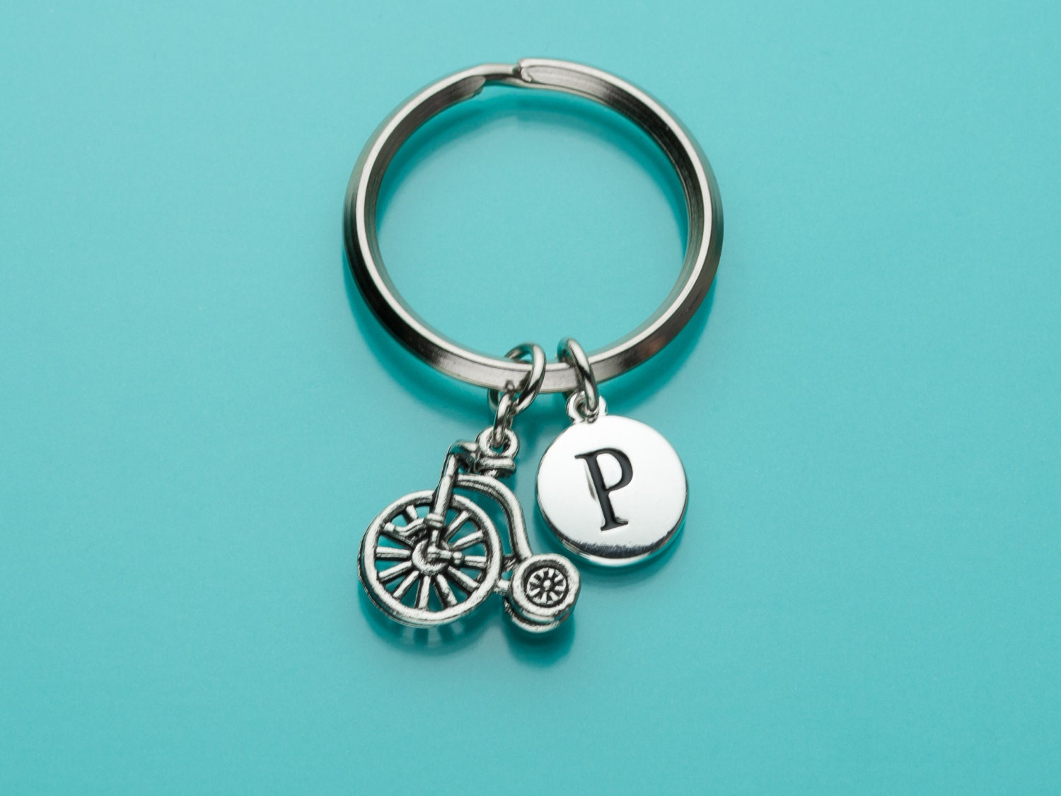 Tricycle Keychain Tricycle Key Ring Bike Keyring Initial - Etsy