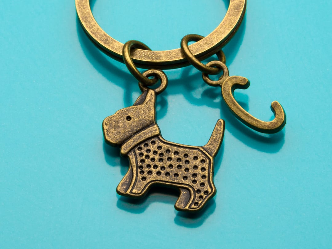 Scottie Keychain, Bronze Scottie Key Ring, Scottish Terrier Dog Charm ...