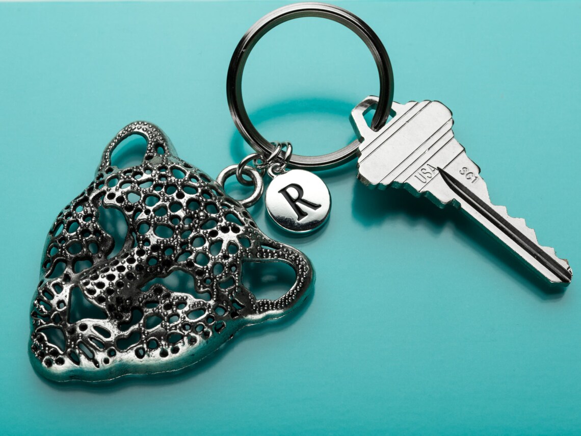 Huge Leopard Keychain Leopard Key Ring Jungle Animal Charm | Etsy