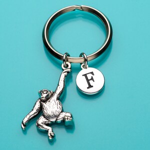 Monkey Keychain, Monkey Charm, Key Ring, Chimpanzee Keychain, Ape ...