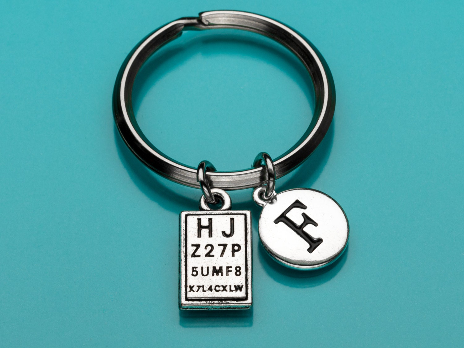 Eye Chart Keychain Snellen Eye Chart Key Ring Eye Doc Charm - Etsy