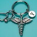 Doctor's Keychain, Caduceus Keychain, Stethoscope Key Ring, Medical ...