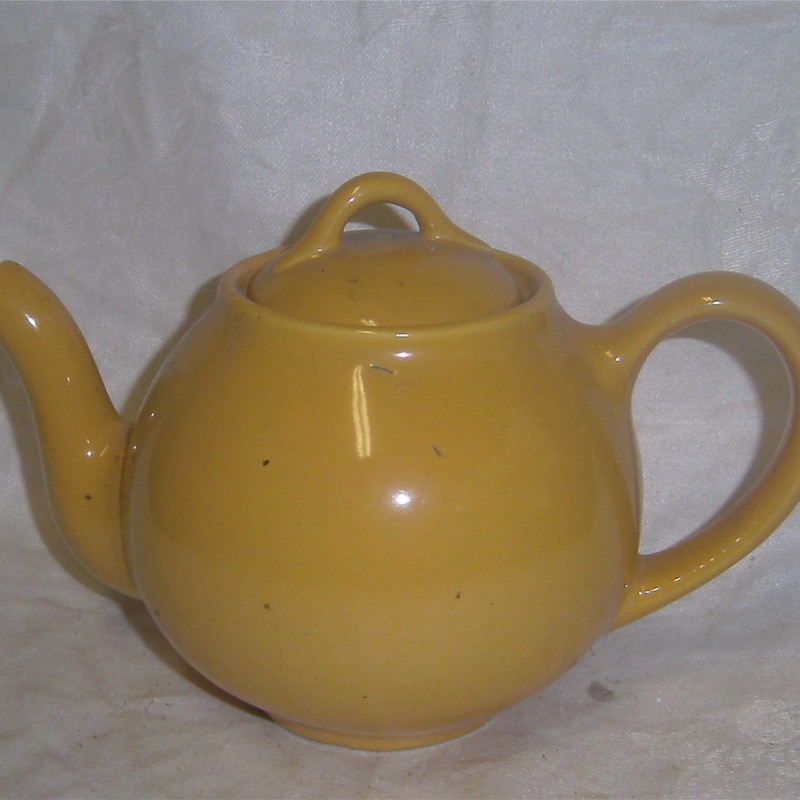 Mustard Tea Pot - Etsy