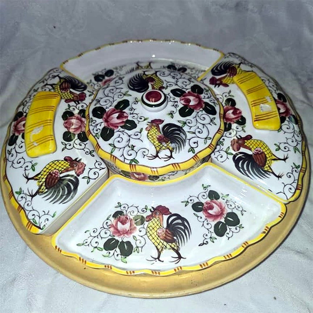 ENESCO – JAPAN – PV – Rooster & Roses – Early Provinical – 6 Pc Lazy ...