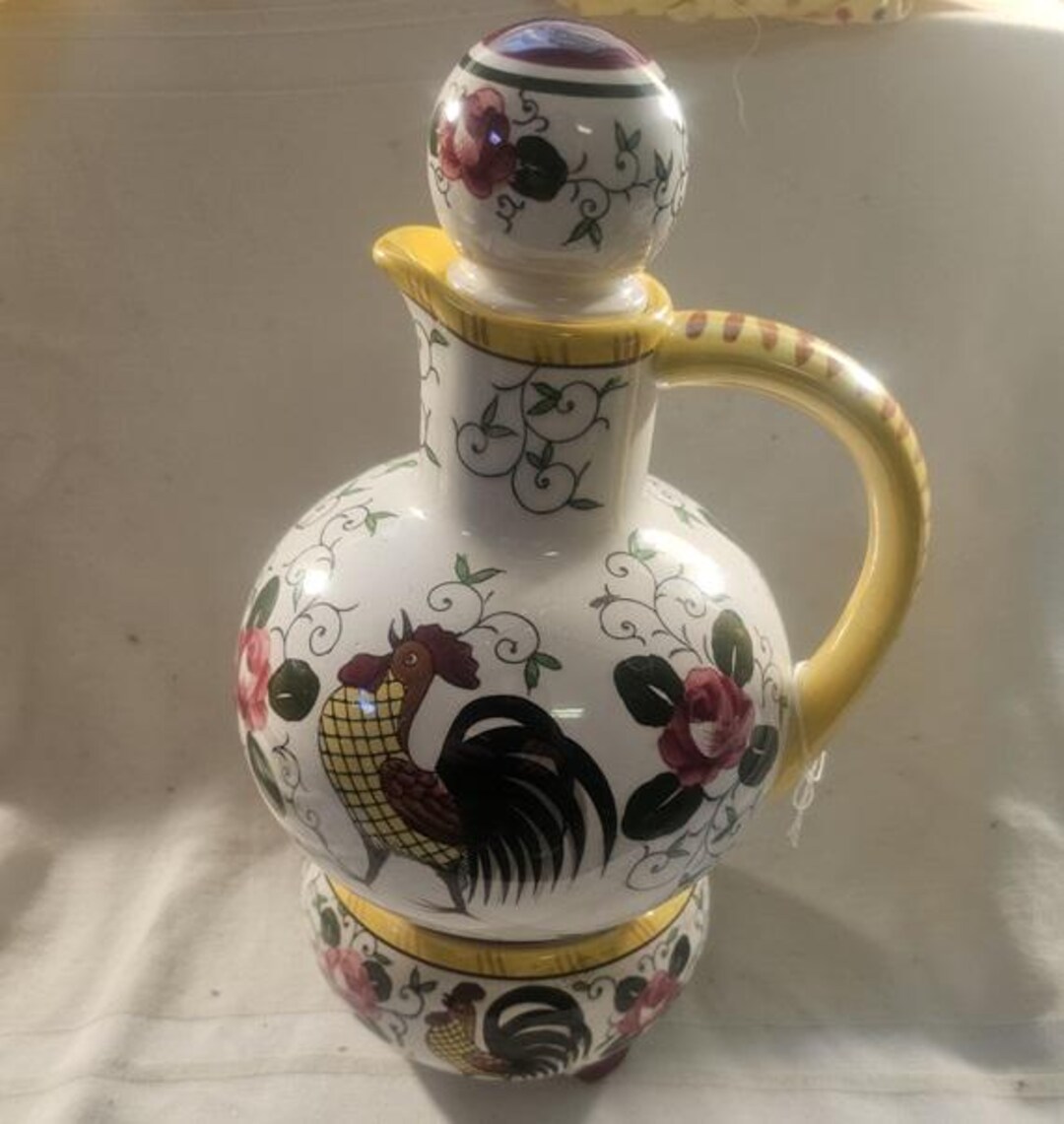 JAPAN – PY – UCAGCO - Rooster & Roses – Early Provincal – Carafe and ...