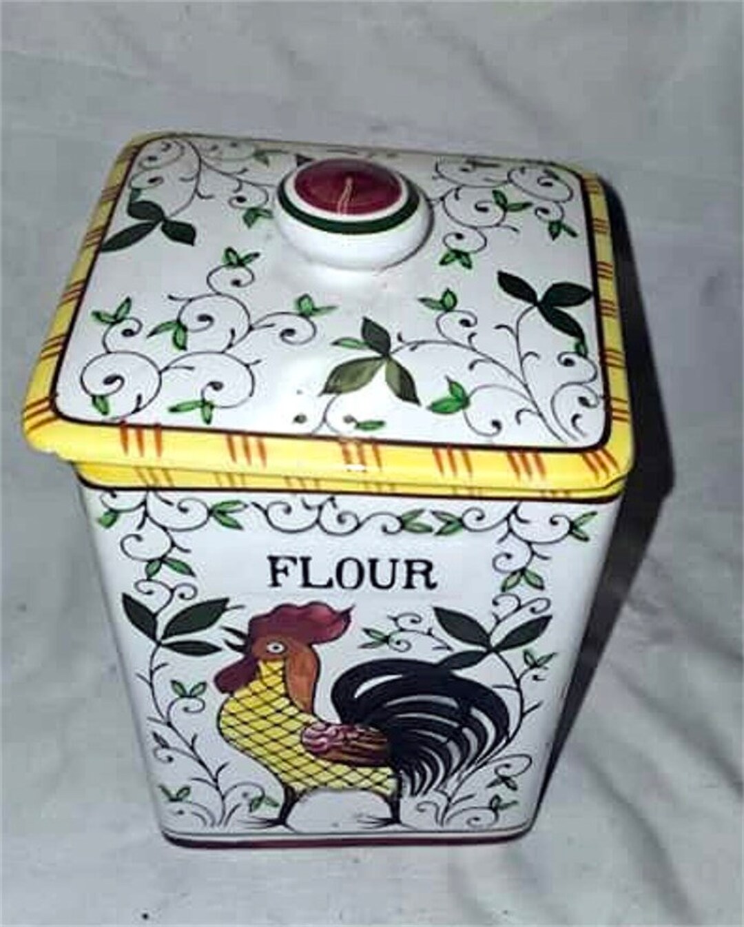 ENESCO – JAPAN – PV – Rooster & Roses – Early Provinical – 5'' Tall ...