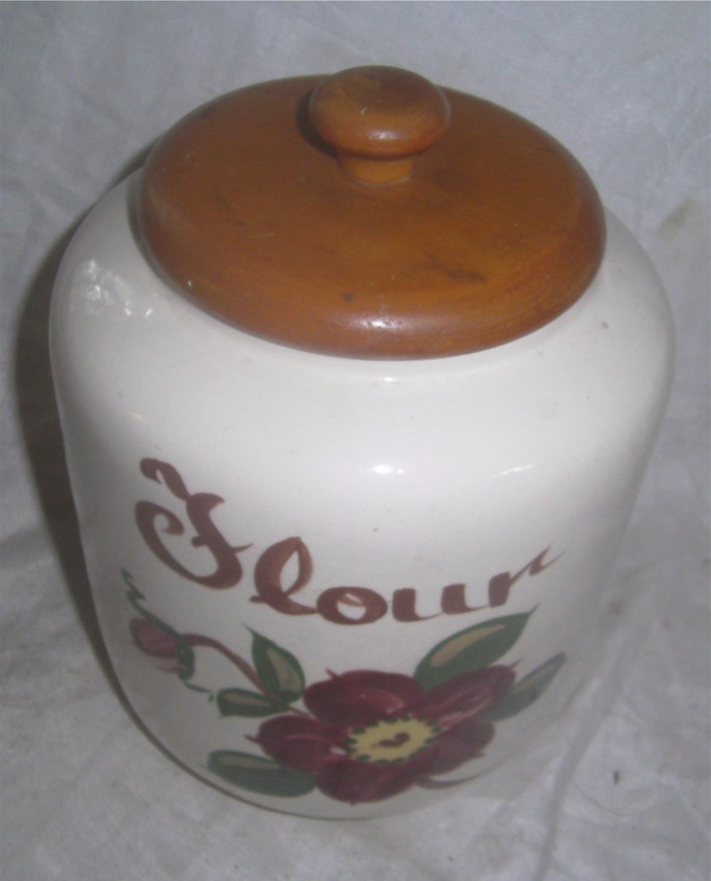 CALIFORNIA POTTERY – Cannister – Flour - Etsy