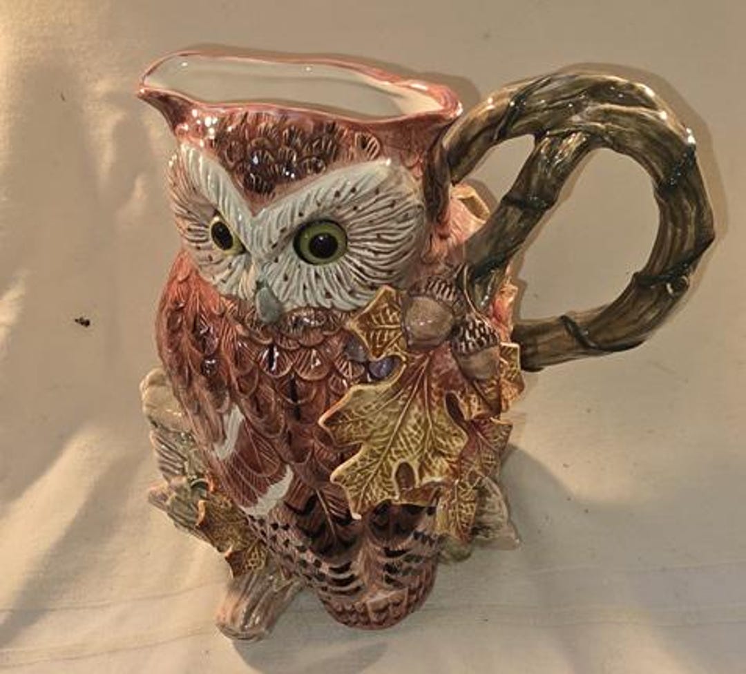 FITZ & FLOYD Owl Pitcher - Etsy