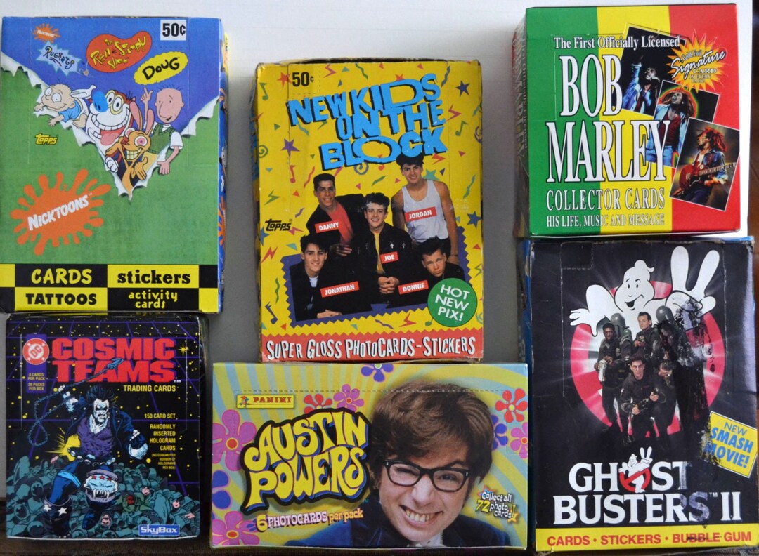 Six Packs of Assorted Pop Culture Trading Cards in Movies, Music ...