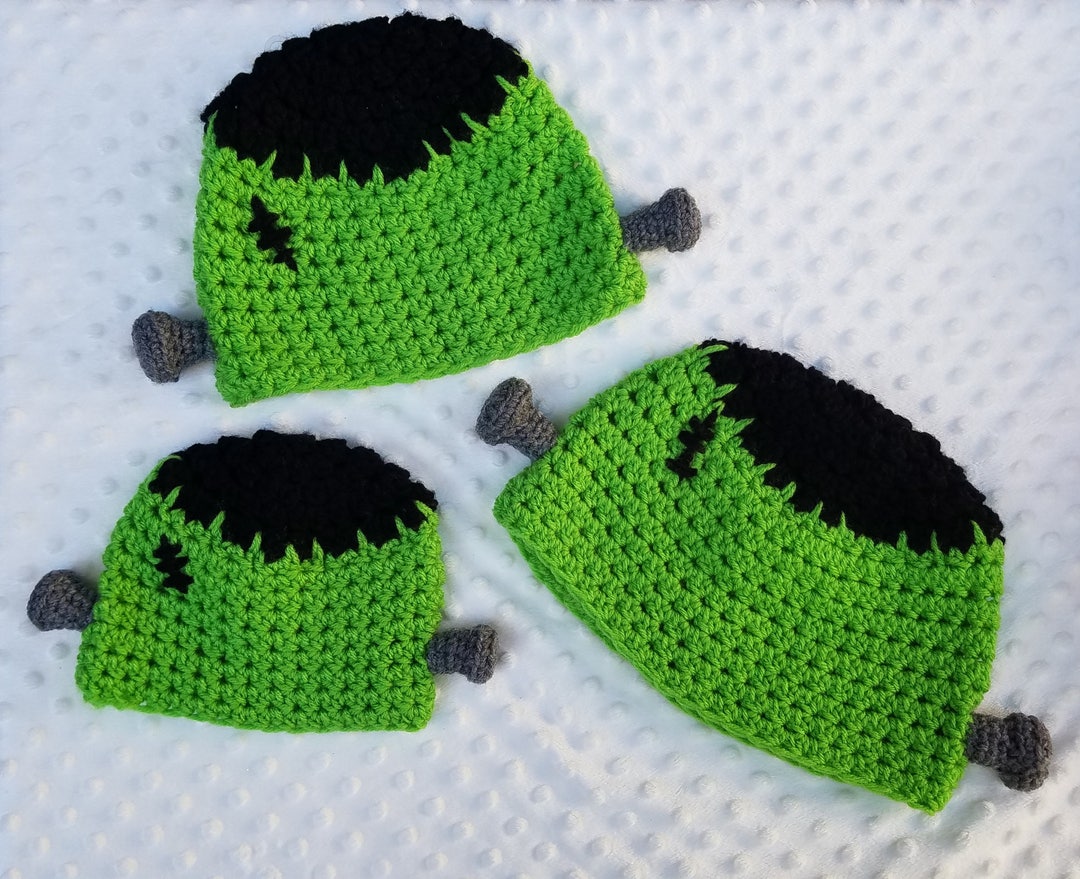 Crocheted Frankenstein Hats - Etsy