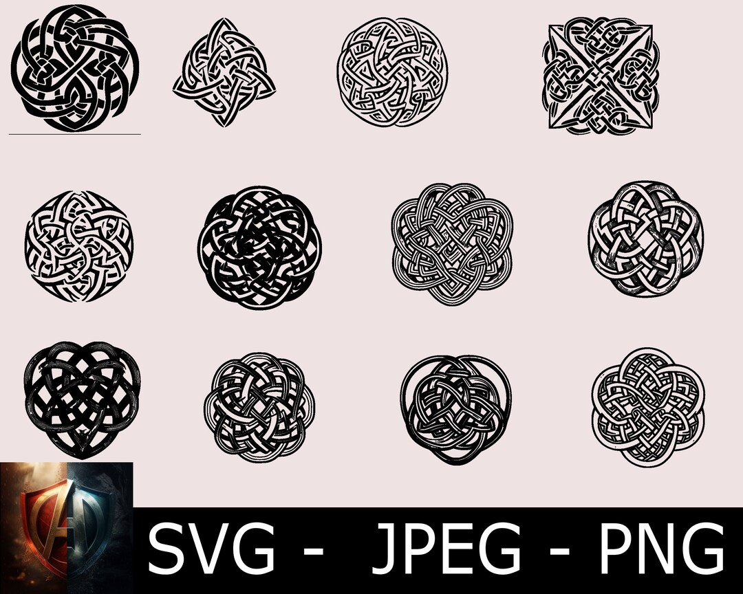 Celtic Knots SVG JPEG PNG Cutting Template, Vinyl Template - Etsy