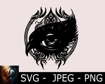 Raven's Eye SVG JPEG PNG Cutting Template Vinyl Template - Etsy