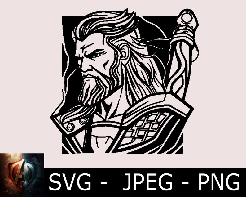 Thor SVG JPEG PNG Cutting Template, Vinyl Template - Etsy