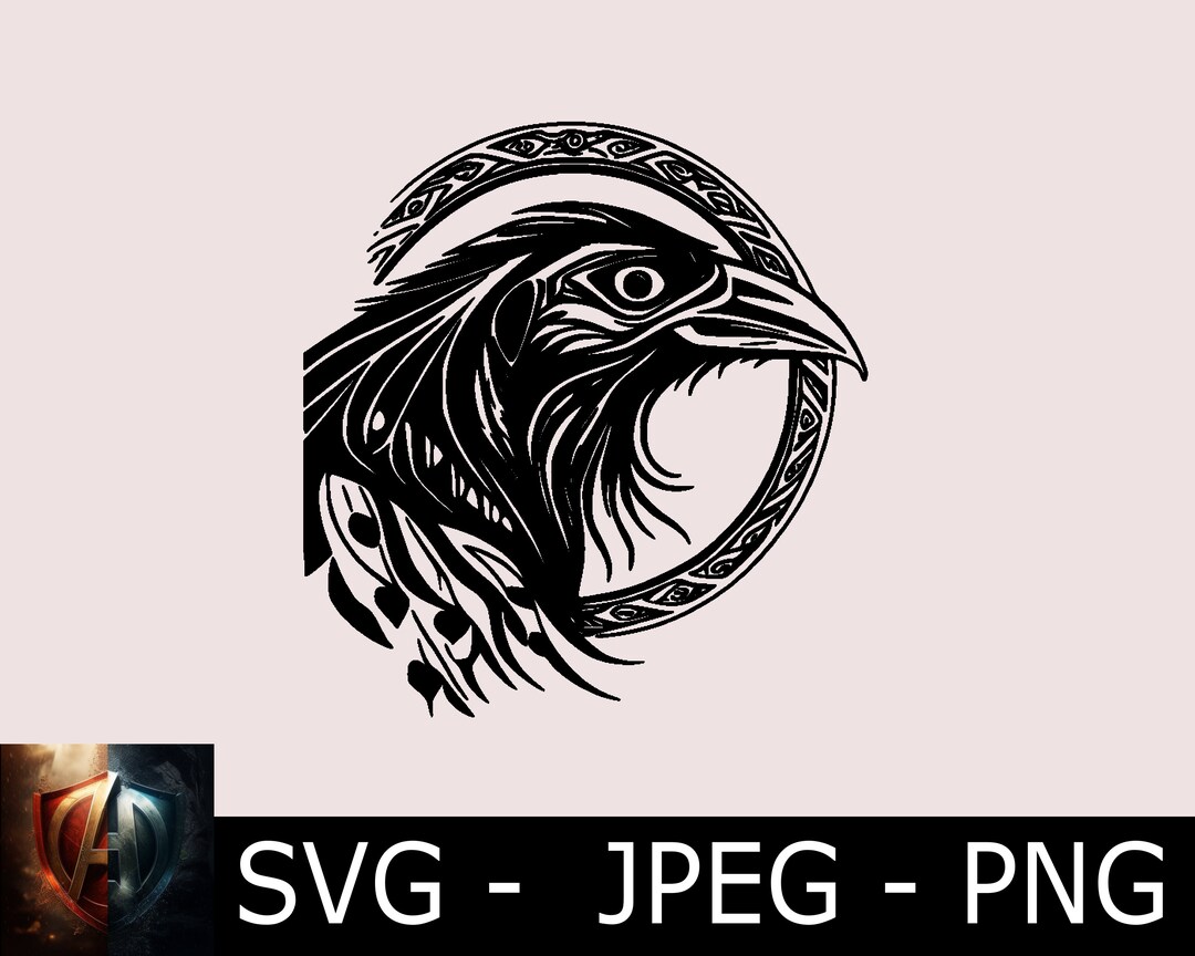 Celtic Raven SVG JPEG PNG Cutting Template, Vinyl Template - Etsy