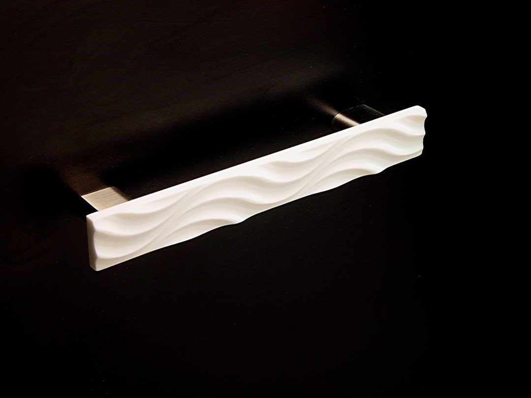 180mm Wavy Pull - Drawer Pull Cabinet Pulls White Home Decor Hardware ...