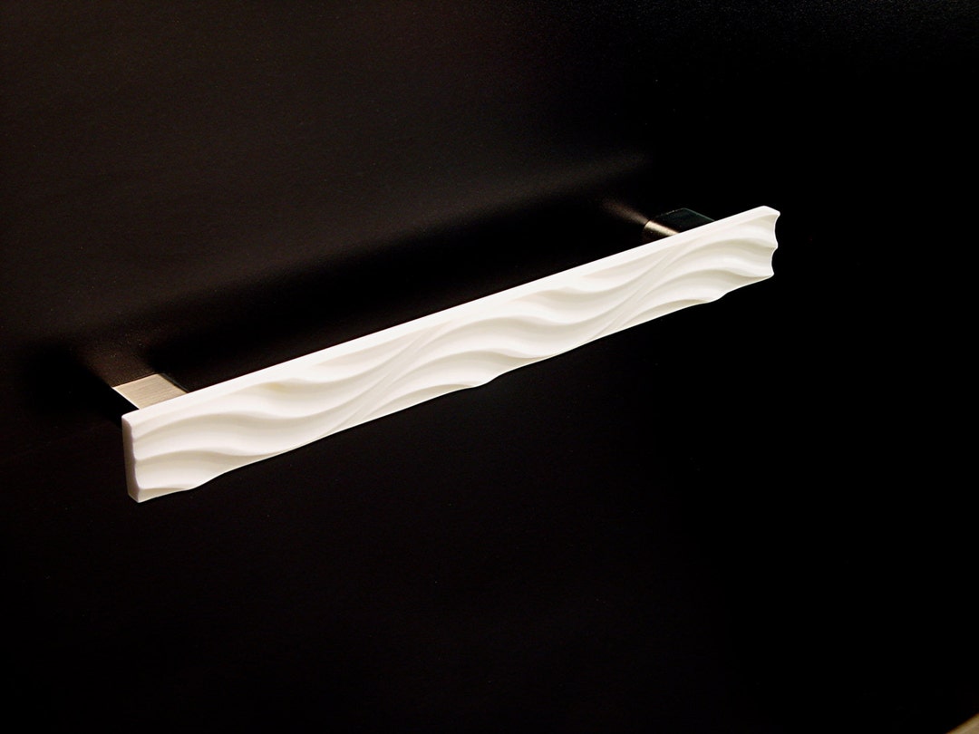 244mm Wavy Pull - Drawer Pull Cabinet Pulls White Home Decor Hardware ...