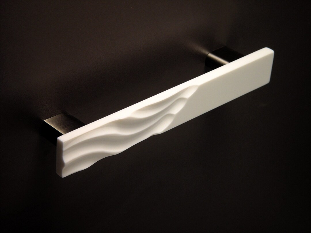 180mm Less Wavy Pull - Drawer Pull Cabinet Pulls White Home Decor ...