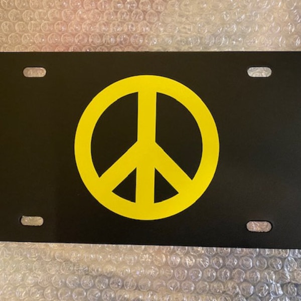 Peace Sign License Plate Frame - Etsy