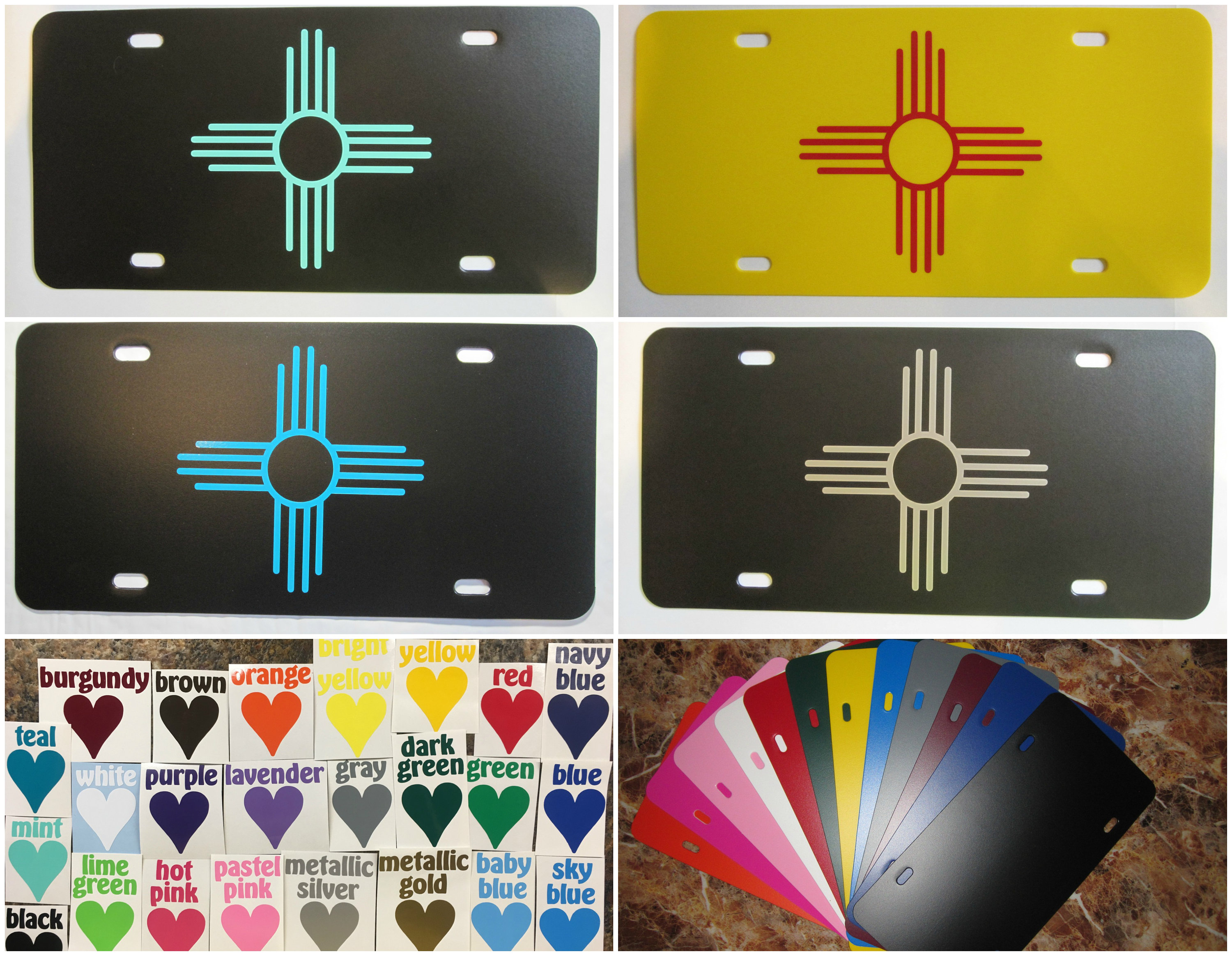 ZIA License Plate choose Your Plate and Vinyl Color New - Etsy