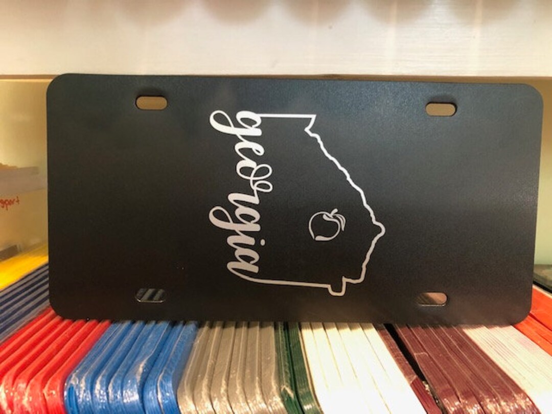 GEORGIA License Plate choose Your Colors GA State Outline - Etsy