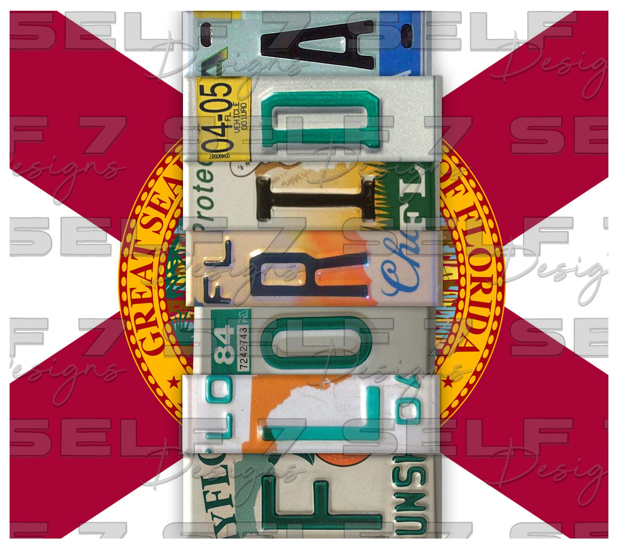 Florida License Plates State Flag Tumbler Png - Etsy