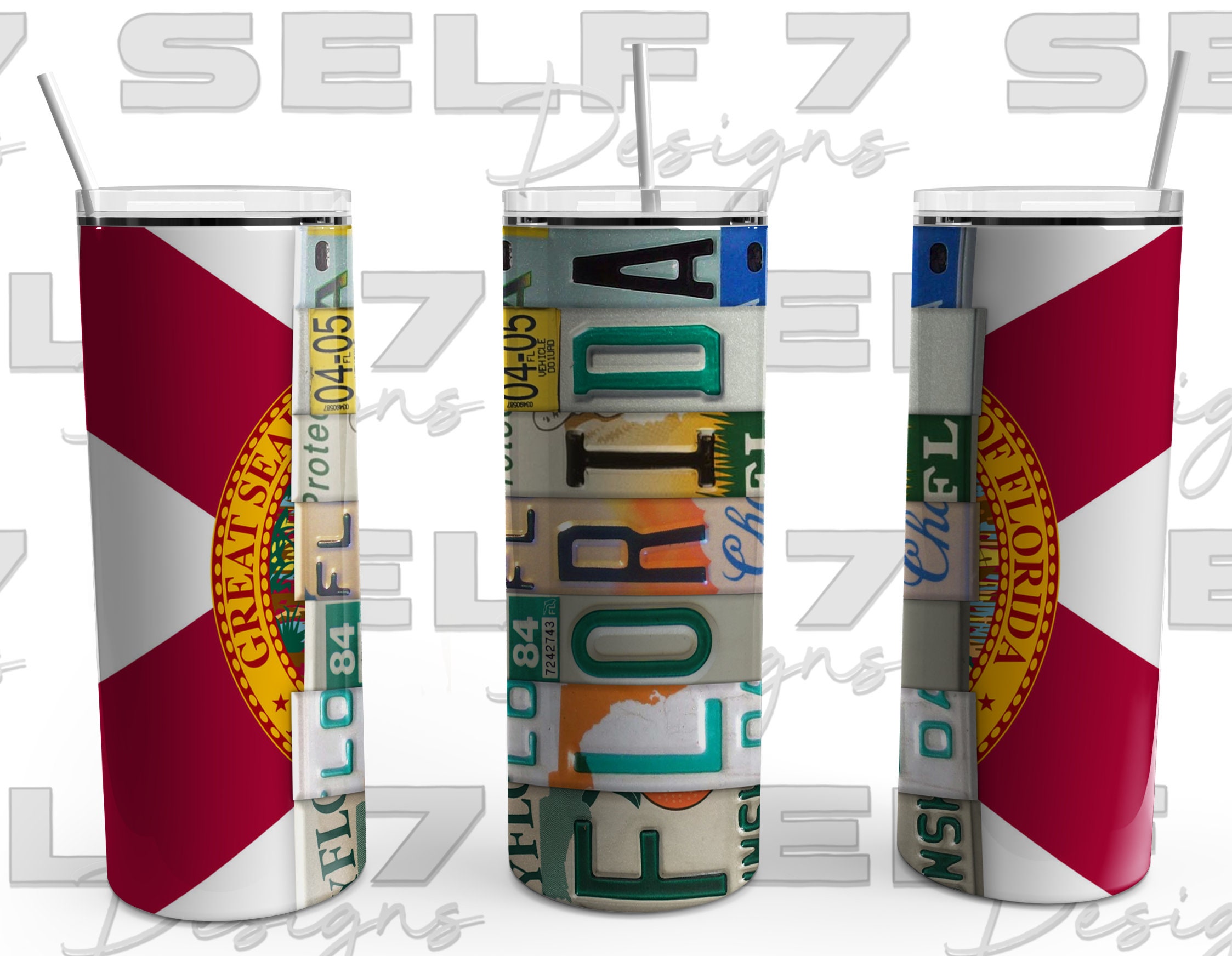 Florida License Plates State Flag Tumbler Png - Etsy