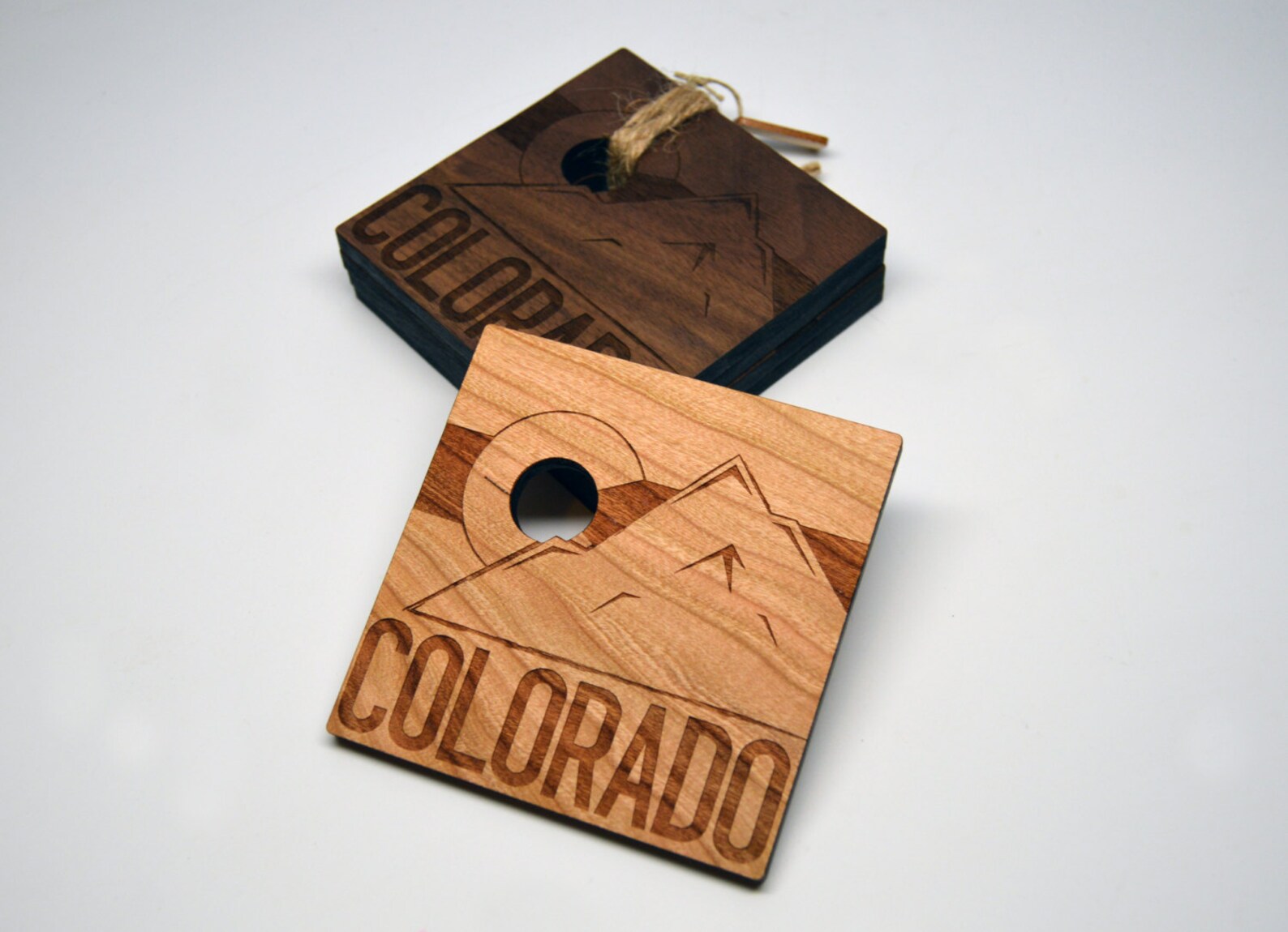 Colorado Mountain Coaster_set of Four | Etsy