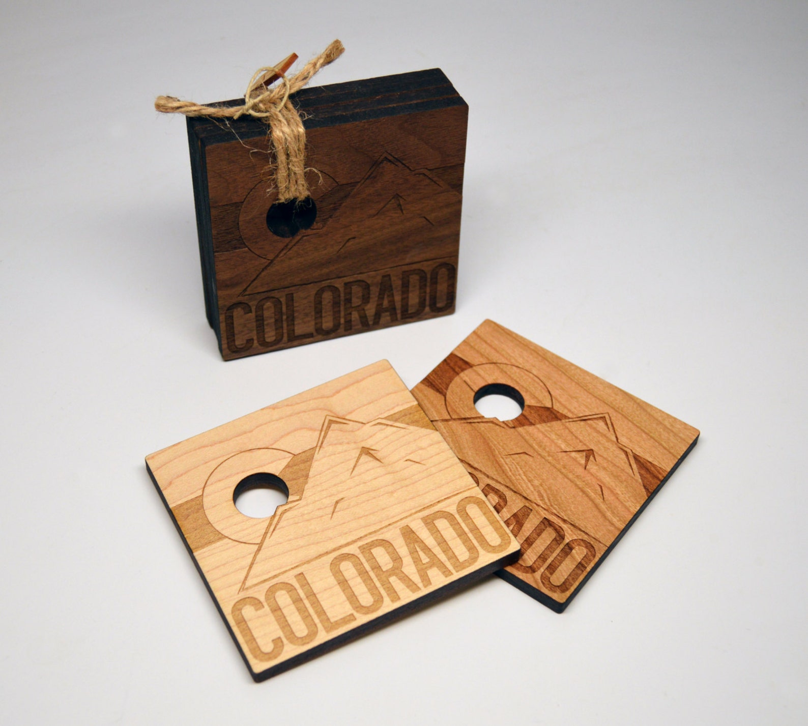 Colorado Mountain Coaster_set of Four | Etsy