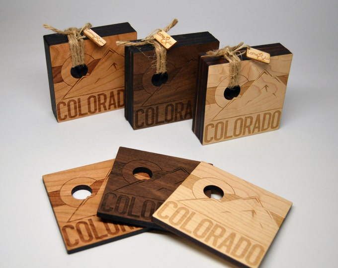 Colorado Mountain Coaster_set of Four - Etsy