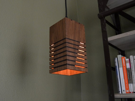 Wooden Pendant Light_linear Cutouts - Etsy