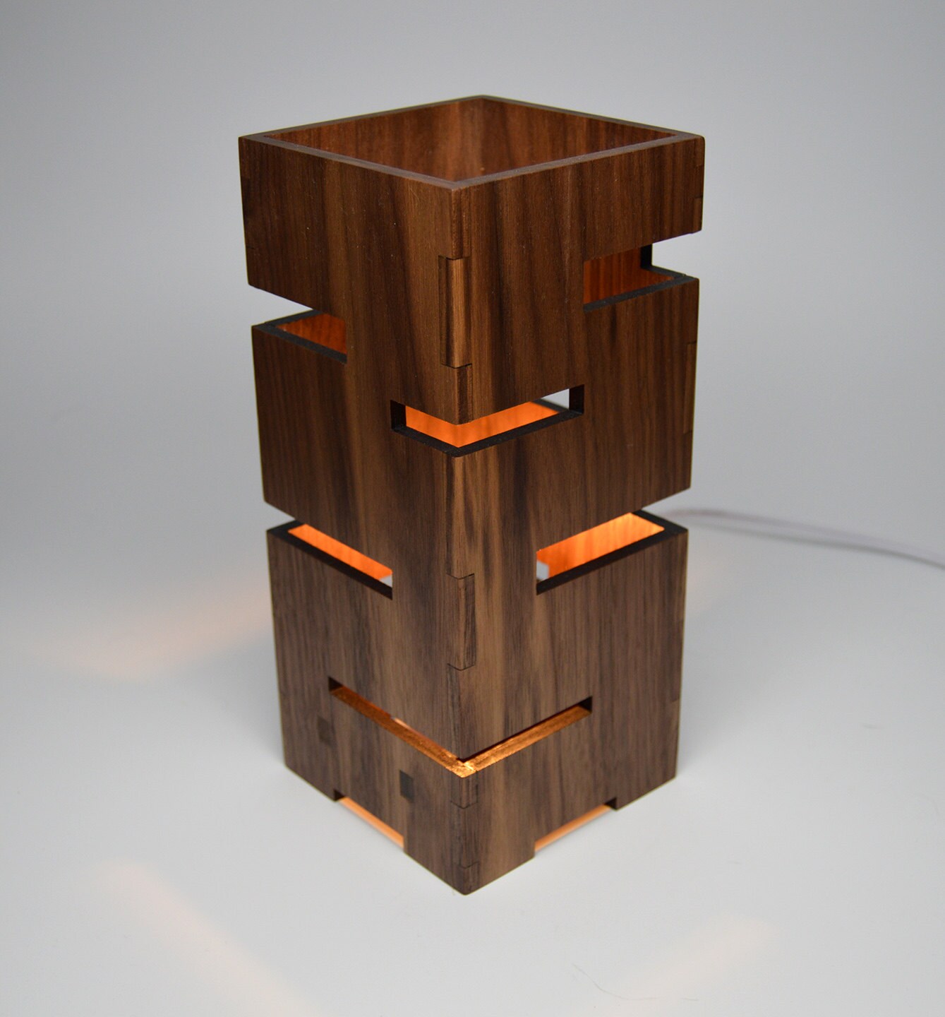 Geometric Wooden Lamp | Etsy