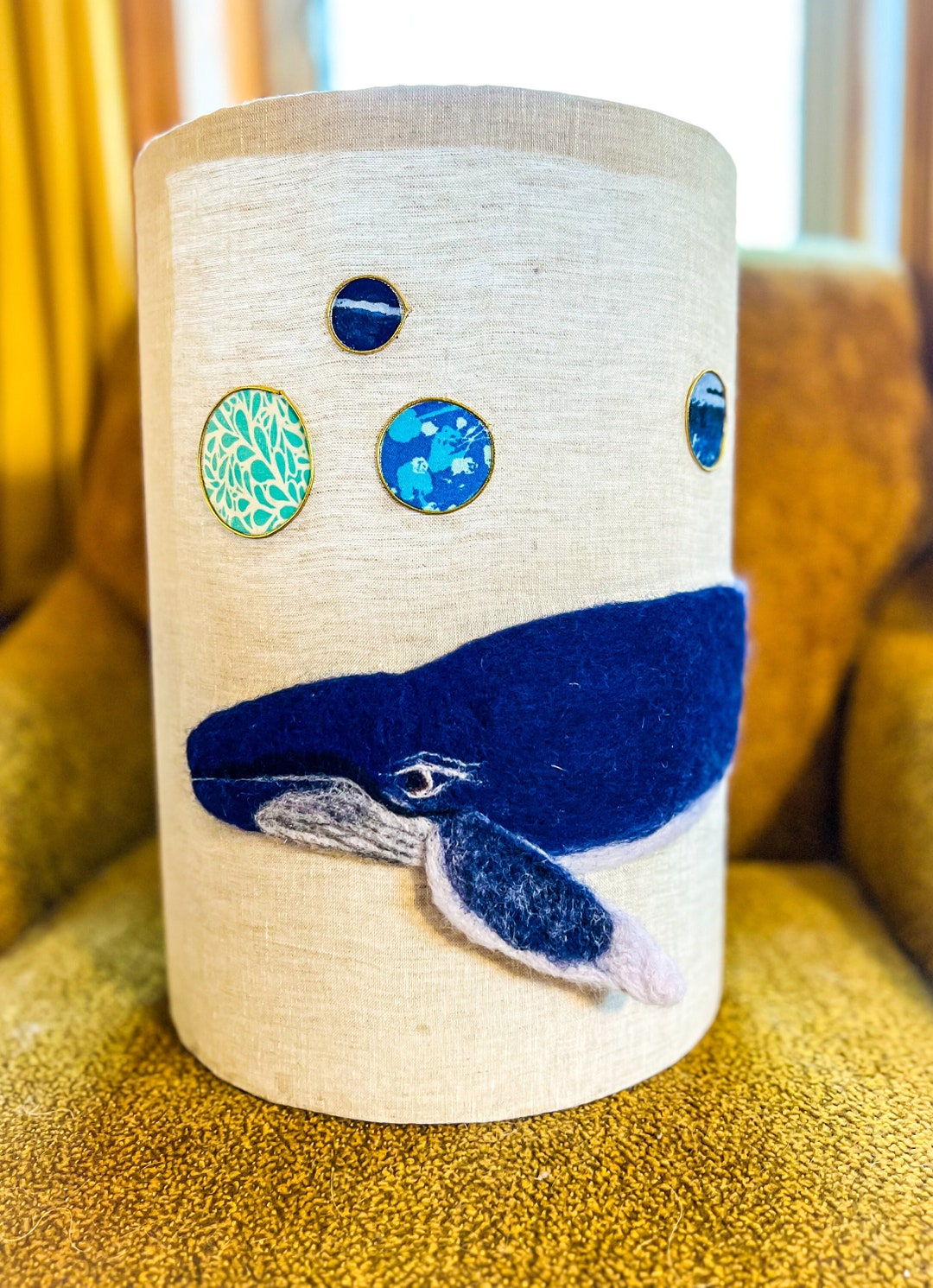 Humpback Whale Lampshade - Handmade Pendant Light Lamp Shade - ONE OF A ...