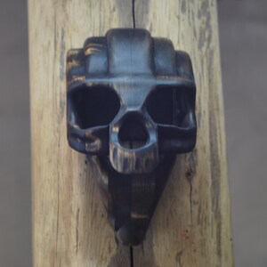 Holder Key Wood Skull Hook for Wall Gothic Gift for Him Wooden ...